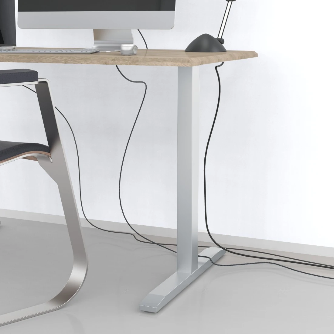 Kabelgoot van metaal om te lijmen, magnetisch, 55 cm, zwart | Hama